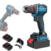 China 21V Cordless Electric Drill Impact Drill Kit with Lithium-Ion Battery, Adjustable Speed, High Torque, Portable Drill Kit for sale