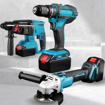 China 3-in-1 Tool Kit - Cordless Electric Tool Set - Electric Hammer - Angle Grinder - Electric Drill for sale