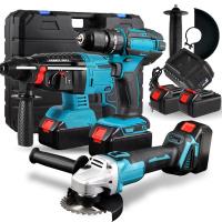 China 3-in-1 Tool Kit - Cordless Electric Tool Set - Electric Hammer - Angle Grinder - Electric Drill for sale