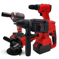 China Portable Electric Tool Set - Electric Drill, Electric Hammer, Angle Grinder, Wrench Set, Four-piece Combination, Lithium Battery for sale