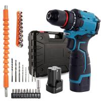 China Wireless Electric Drill with 16.8V Lithium Battery, Dual-speed Reversible, Suitable for Home DIY Use, Comes with Two Batteries for sale