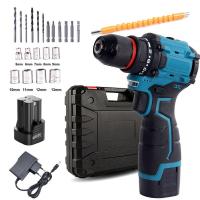 China Wireless Electric Drill with 16.8V Lithium Battery, Dual-speed Reversible, Suitable for Home DIY Use, Comes with Two Batteries for sale