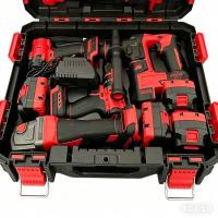 China 4-piece Cordless Power Tool Kit - Electric Hammer, Angle Grinder, Electric Drill, Wrench, with Lithium Battery for sale