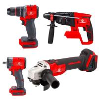 China 4-piece Cordless Power Tool Kit - Electric Hammer, Angle Grinder, Electric Drill, Wrench, with Lithium Battery for sale