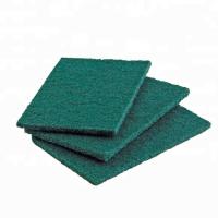 China 7447 Scouring Pad Sheets Red Heavy Duty Hand Polishing Pad Scouring Polishing Pad for sale