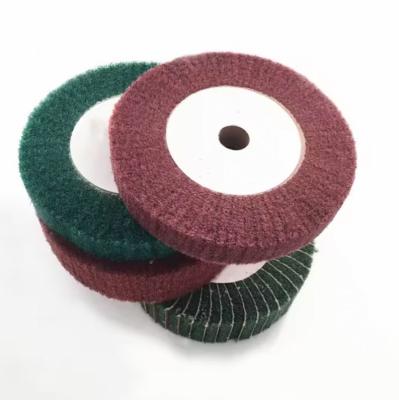 China OEM Customized High-Durability Mini-size Non-Woven Flap Wheels Paper Industrial Oxide Removal Surface Polishing for sale