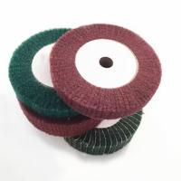 China DMS Abrasive Tools Shaft-mounted Non-woven Flap Wheel Abrasives Nylon Grinding Wheel for Hardware 6mm 6.35mm for sale