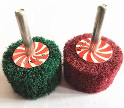 China Non Woven Abrasive Wheel Drill Mounted Shank Flap Wheel 50x25x6mm for sale