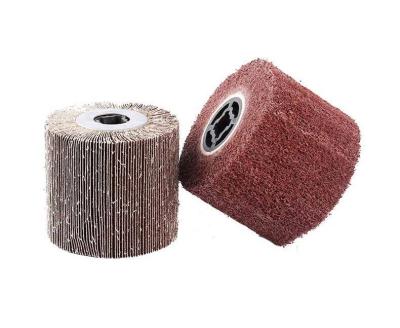 China Sand Cloth Flap Wheel With Keyhole Arbor Sand Paper Wire Drawing Various Grits for Metal Stainless Steel Grinding Wheel for sale