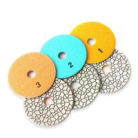 China New Design 100mm 4 Inch Diamond Buffing Flexible Dry Polishing Pads 800 Grit Stone Concrete Marble Granite Floor Sanding for sale