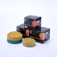 China Good Selling Car Repair Yellow Sandpaper Paper Grinding Discs Automotive Paint Polishing Pads with Ceramic Grain for sale