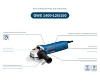 China GWS 1400-125/150 Angle Grinder 1400W 125mm Professional Metal Wood Cutting Polishing Grinding Power Tool for sale