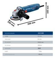 China GWS800 Corded Angle Grinder 800W 100mm Disc Electric Grinding Machine for Metal Cutting Polishing Rust Removal Power Tools for sale