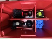 China Milwaukee Heavy Duty Multi-Purpose Tool Storage Red Box with Wheels | Portable Hardware Organizer Case for Garage, Camping & Outdoor Use for sale