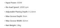 China `B o s c h GHO6500 Professional Handheld Electric Planer 650W 82mm Wood Planer 0‑2.6mm Planing Depth Woodworking Hand Planer` for sale