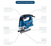 China GST750 Electric Jig Saw 520W Household Curve Saw With 4 Stage Orbital Action For DIY Woodworking for sale