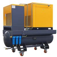 China Portable Small Integrated 7.5kW 5.5HP Energy Efficient VSD Lubricated Screw Air Compressor 4in1 Dryer Tank Filter with Engine for sale