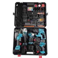 China Hot Selling Combination 5 Pcs Hand Electric Drill Electric Hammer Angle Mill Wrench Electric Saw Lithium Power Tool Set for sale