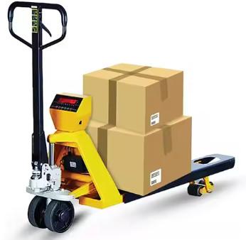 China PU Wheel 3 Ton Warehouse Manual Pallet Jack With Scale Intelligent for sale