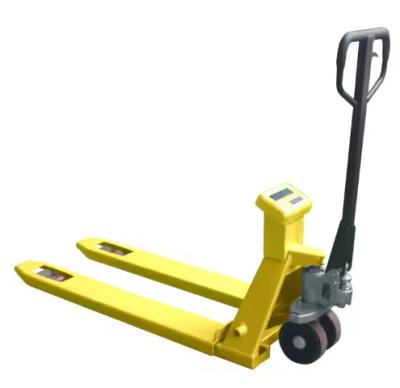 China 2ton 6ton Manual Weighing Pallet Truck Scale With Electronic Scale for sale