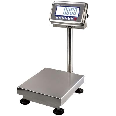 China Stainless Steel Carbon Steel Bench Weighing Scale 150kg/10g 400x500x140mm IP65/IP54 for sale