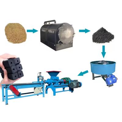 China XDEM Charcoal Briquette Machine Coconut Husk Wood Briquette Making Equipment Coal Extruder Production Line for sale