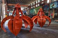 China Factory Customized Color Orange Peel Grab Excavator Attachment Q355B Hydraulic Grab For Rotating for sale