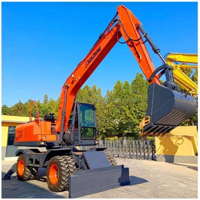 China Good Quality Factory 18ton Wheel Excavator SZL180 SHANZHONG Hydraulic Digger for sale