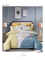 China Smooth Soft Long Staple Cotton Reactive Print Customize Duvet Cover Bedding Set Home Textile for sale