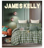 China Green White Check Design Cotton Reactive Print Duvet Cover Beddings for sale