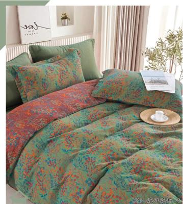 China Healthy 100% Washed Cotton New Design Jacquard Bedding Set for sale