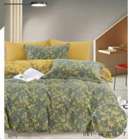 China Yellow & Green  Jacquard Cotton Bedding Set Fitted Sheet Customized Size for sale