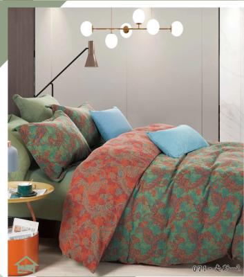 China European Flower Jacquard 100% Cotton Duvet Cover Bed Sheet Pillow Case Fitted Sheet for sale