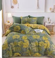 China 100% Washed Combed Cotton Color Weaving Bedding Set Duvet Cover Pillow Case Fitted Sheet for sale