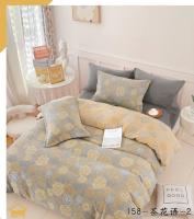 China Cotton Bedding Set Cutom Size Duvet Cover Bed Sheet Pillow Case Fitted Sheet for sale