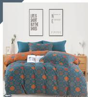 China Healthy & Comfortable 100% Washed Cotton Jacquard  Duvet Cover Bed Sheet Fitted Sheet for sale