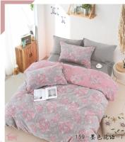 China Customized 100%  Double Jacquard Washed Cotton Color Weaving Bedding Set Duvet Cover for sale