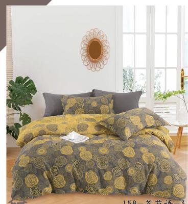 China 100% Washed Combed Cotton Color Weaving Double Jacquard Bedding Set for sale