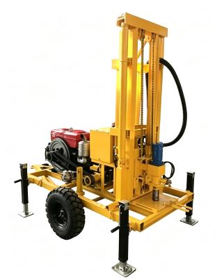 China YZ50-150H Hydraulic Diesel Water Well Drilling Machine Optional Wheel/Crawler Chassis 210m Deep Borehole Drilling Rig Max 400mm Diameter Variable Speed Water Drilling Equipment For Farm Irrigation for sale