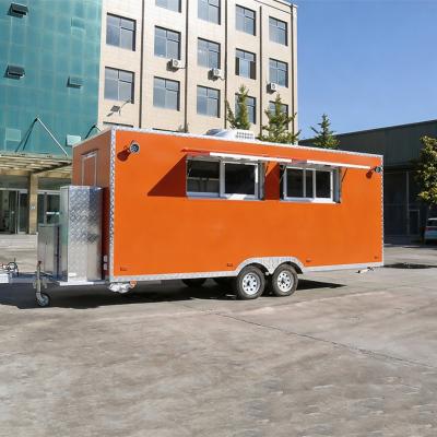 China Custom Mobile Food Truck with Full Kitchen for Pizza, BBQ & Ice Cream, Multi-Purpose Food Trailer with Toilet for Catering, Street Food, Festivals and Outdoor Business for sale