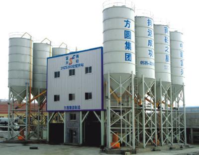 China XDEM 2X90kW 300m3/H Stationary Concrete Batching Plant HZS300 for sale