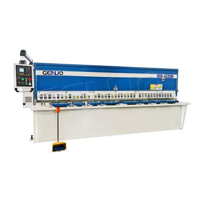 China GENUO QC12Y Hydraulic Swing Beam Shearing Machine 4mm to 20mm ESTUN E21NC Control for sale