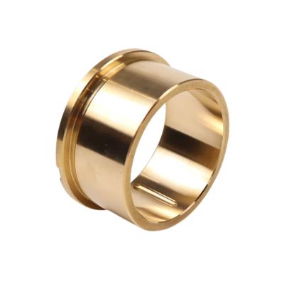 China Tin Bronze EN Casting Copper Alloy Bearings CuSn12 Sleeve & Flange Bushings For Hydraulic Components for sale