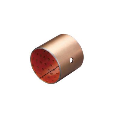 China Metal - Polymer Bronze Plain Bearings Grease Lubricated POM Cylindrical Bushes for sale