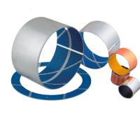 China Metal-Polymer Plain Bearings Oil/Grease Lubricated Bushing With Blue POM Coated Self Lubricating Bearing for sale