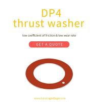 China Steel Backed Metal-Polymer Low Friction Plain Bearings Bronze Thrust Washer Red for sale