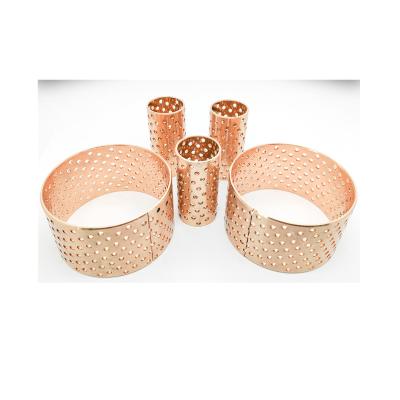 China Grease Oil Hole Wrapped Bronze Bearings CuSn8 DIN 17662 FB092 Heavy Load for sale