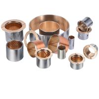 China Track Roller Flange Bimetal Bearing Bushes , Steel Bronze Bimetal Bush for sale