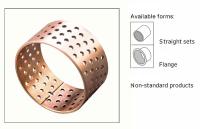 China Rolled Tin Bronze Perforated Bushings | CuSn8 Sliding Bushing Oil Perforations for sale