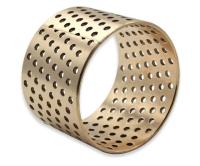 China Flanged Bronze Metallic Self-Lubricating Bushings With Thru Holes Material CuSn8 / CuSn6.5 for sale
